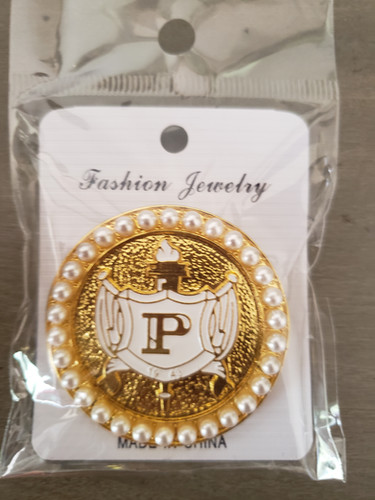 Philo pearl Shield pin | ElegantGreekJewelry