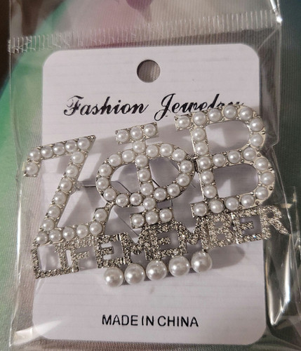Zeta Life Member Pearl Pin | ElegantGreekJewelry
