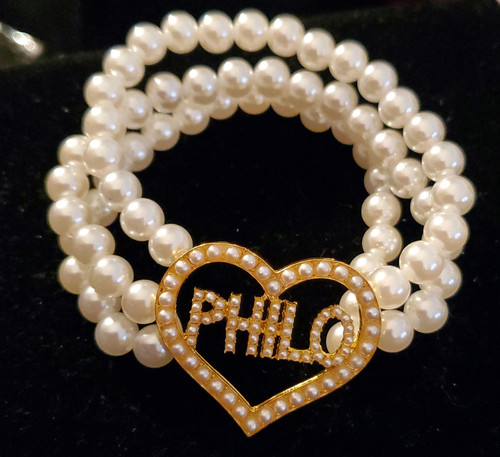 Philo Heart Pearl Bracelet | ElegantGreekJewelry