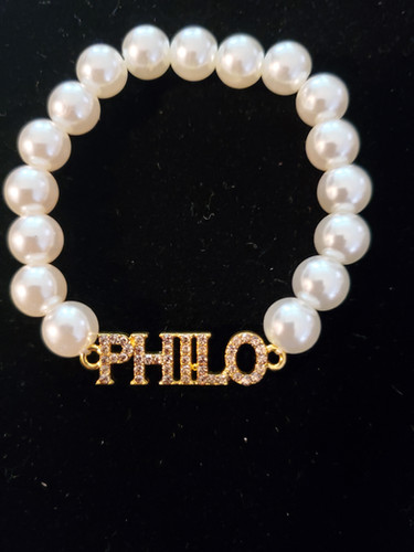 Philo Pearl Bling Bracelet | ElegantGreekJewelry