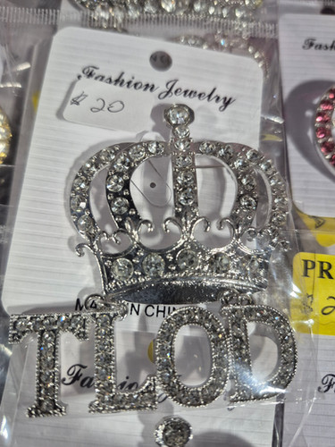 Tlod Silver Crown pin | ElegantGreekJewelry