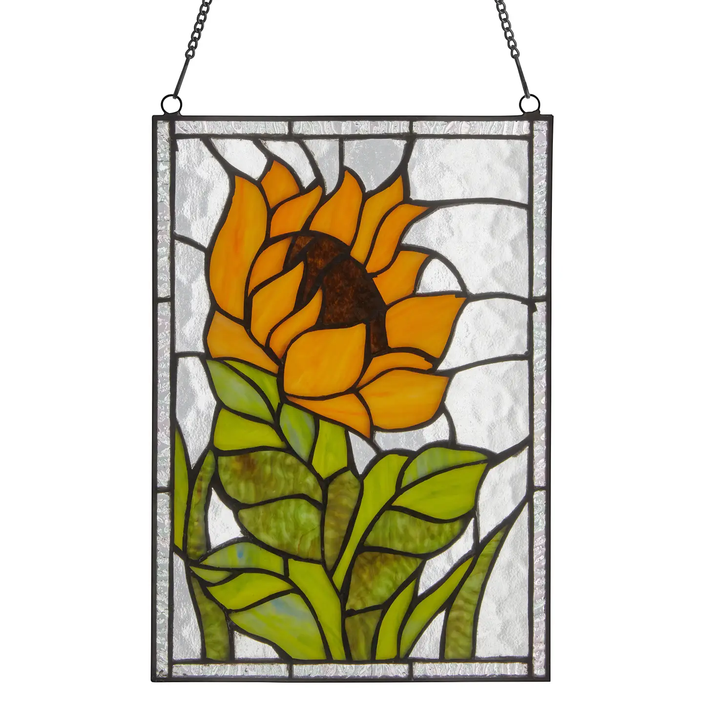 Sunflower Stained Glass Window Panel | Charlie Rose Studio