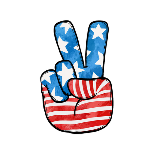 American Flag Peace Sign | Charlie Rose Studio