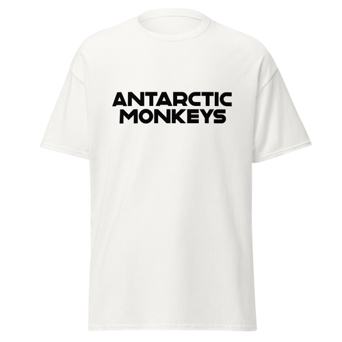 Men's White Classic Tee - New Black Logo | Antarctic Monkeys