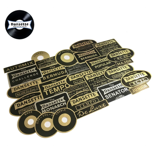 Dansette Labels / Decals | Replacement Stickers | Dansette Revolver