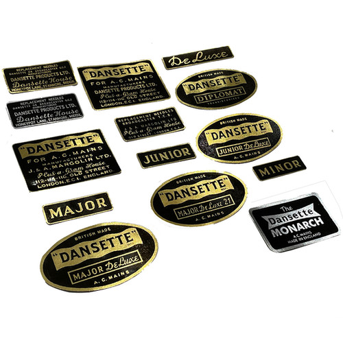 Dansette Labels / Decals - | Replacement Stickers | Dansette Revolver