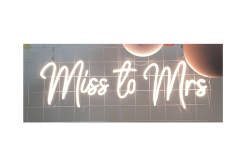 Neon Sign – Miss to Mrs | Kmpartyrental