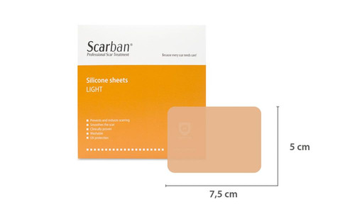 Scarban Light Silicone Sheet 5cm x 7.5cm (2 Sheets) | HLP Therapy