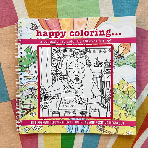 Happy Coloring Book | 18Loves Art