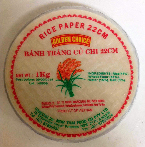 RP9 Golden Choice Rice Paper 1kg*15 (Vietnamese) | Mur Thai