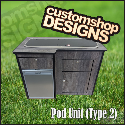 Campervan Pod / Kitchen Flat Pack Storage Unit (Type 2) | customshop ...