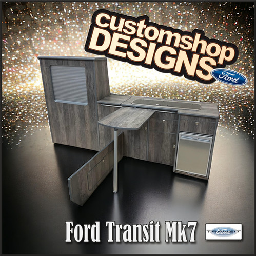 Ford Transit Mk7 (2001 - 2014) (LHD) LWB Campervan Flat Pack Kitchen ...