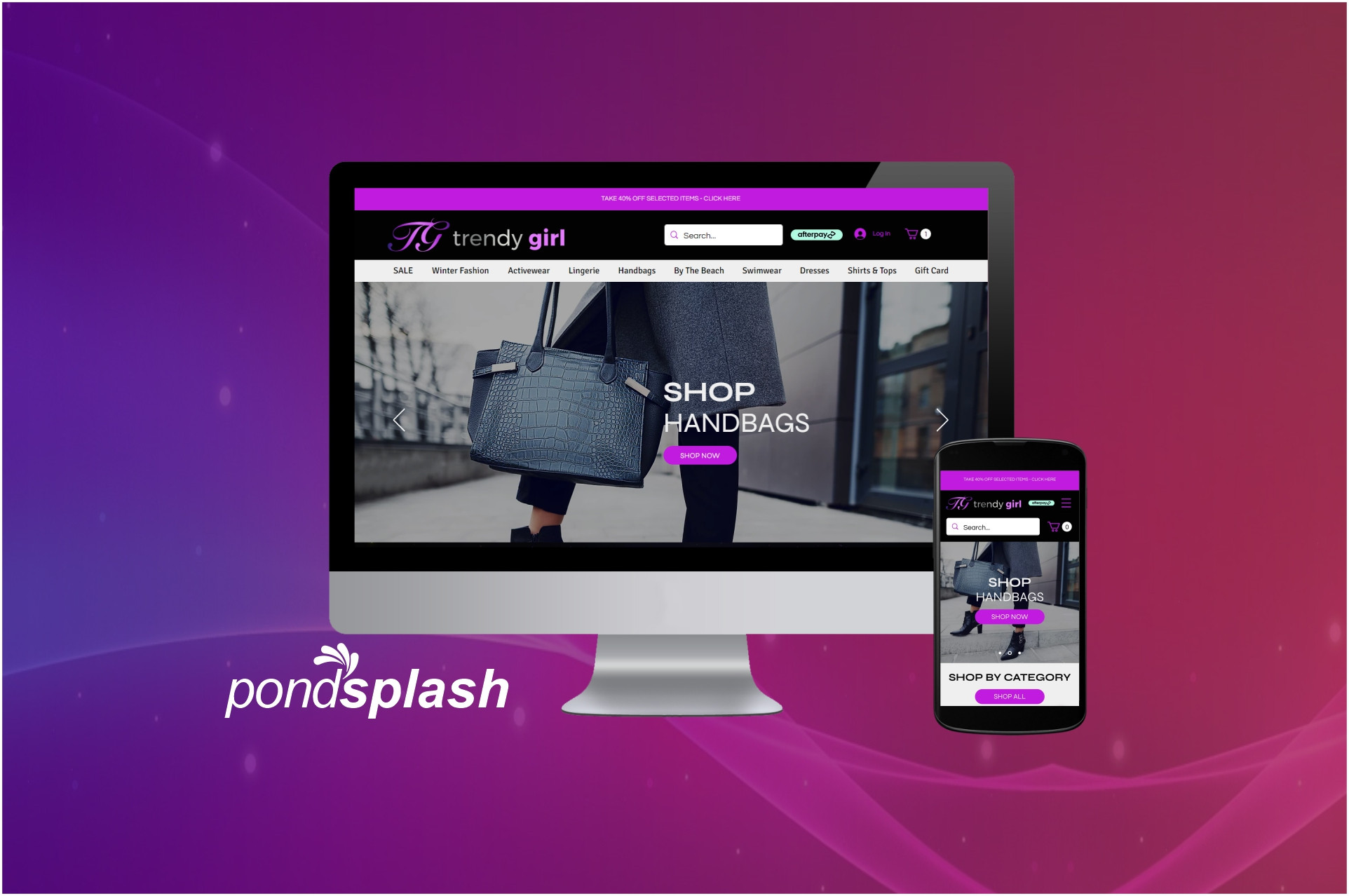 Trendy Girl eCommerce Website Design Project | Pond Splash