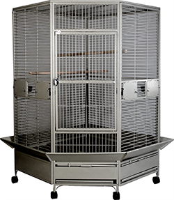 CC4242 SS 61"x48"x73" Extra Large Corner Cage in Stainless Steel ...
