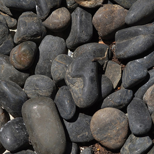 Polished Black Stone | potplantheavenperth