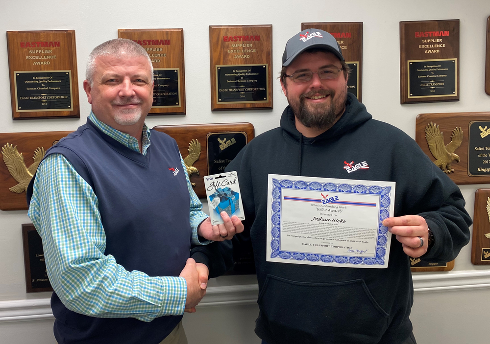 Josh Hicks Wins "WOW" Award