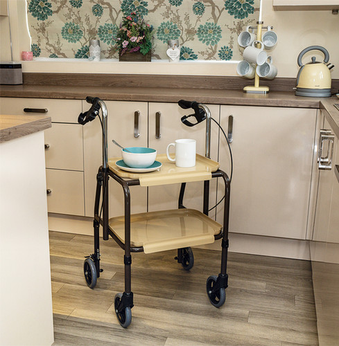 Height Adjustable 'Strolley' Tea Trolley with Brakes | Sheffield Mobility
