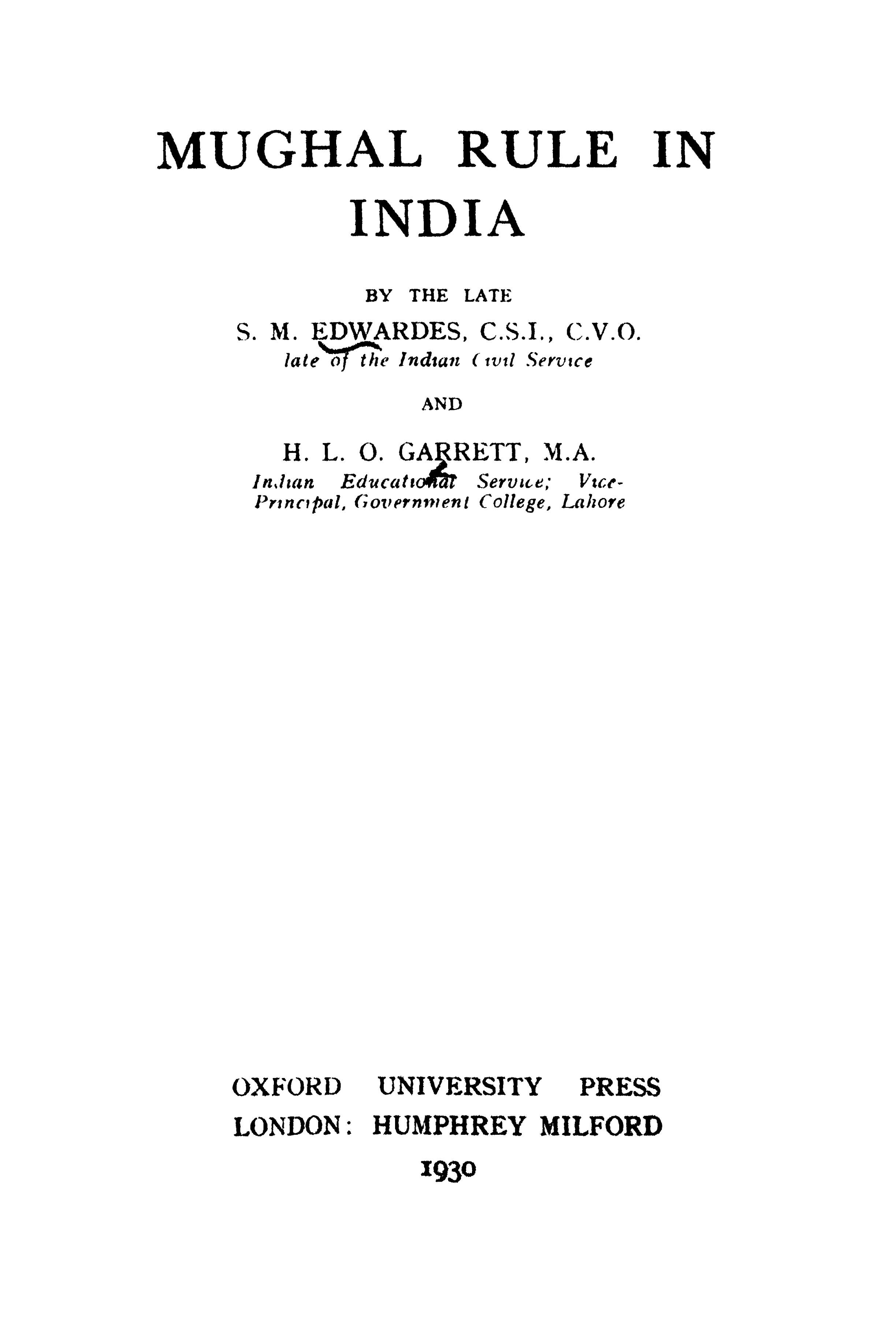 Mughal Rule In India