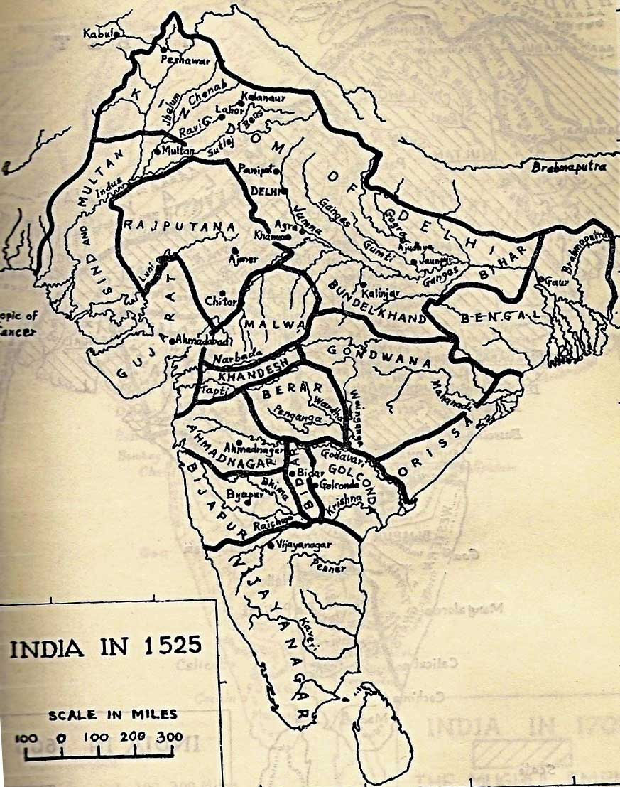 Map of The First Battle of Panipat in 1525
