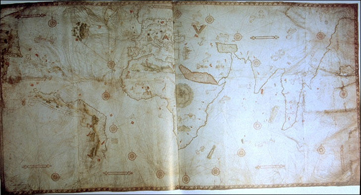 Caveri [Canerio] world map, 1502-04
