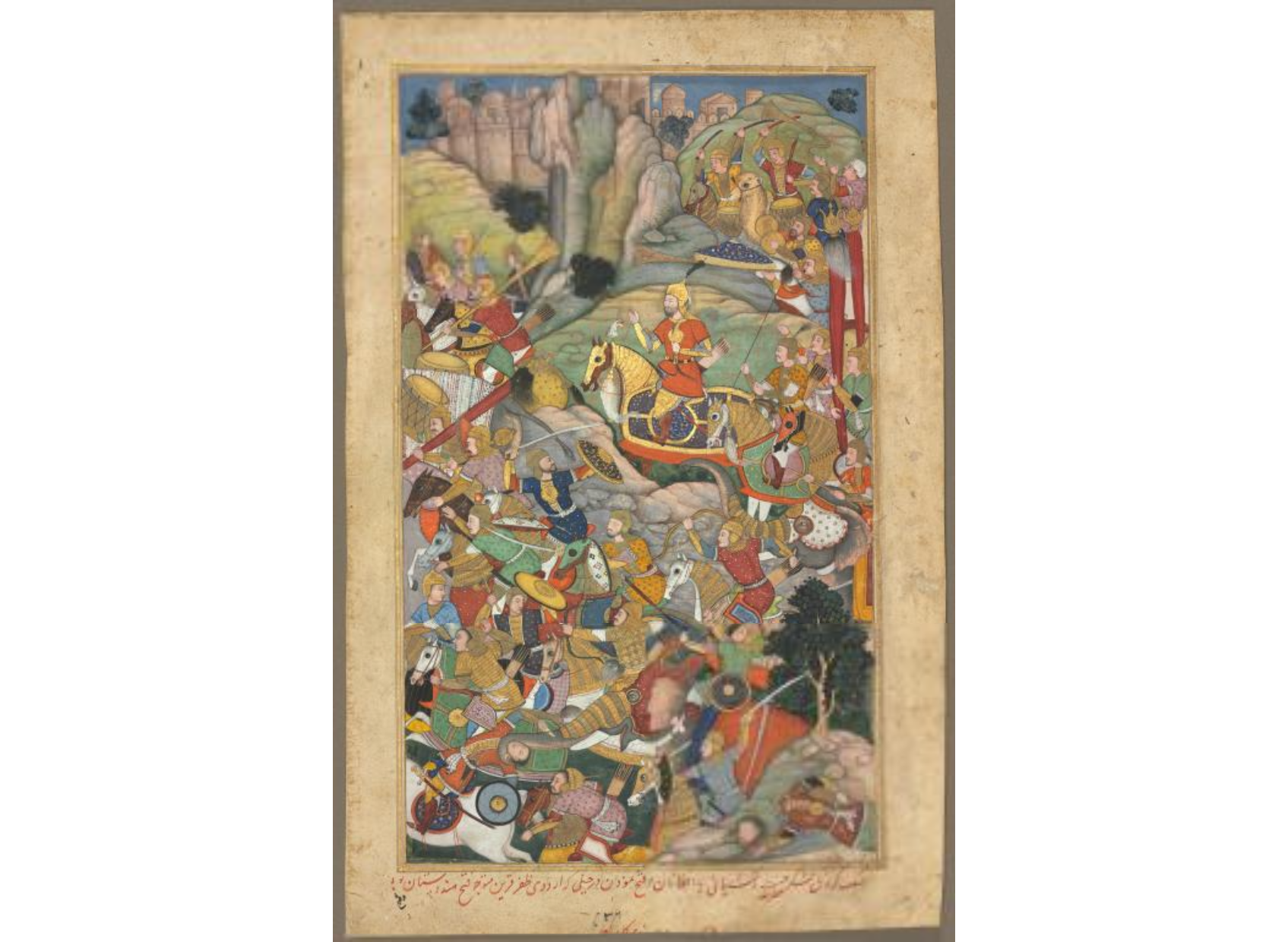Mughal ruler Humayun defeating the Afghans before reconquering India ...