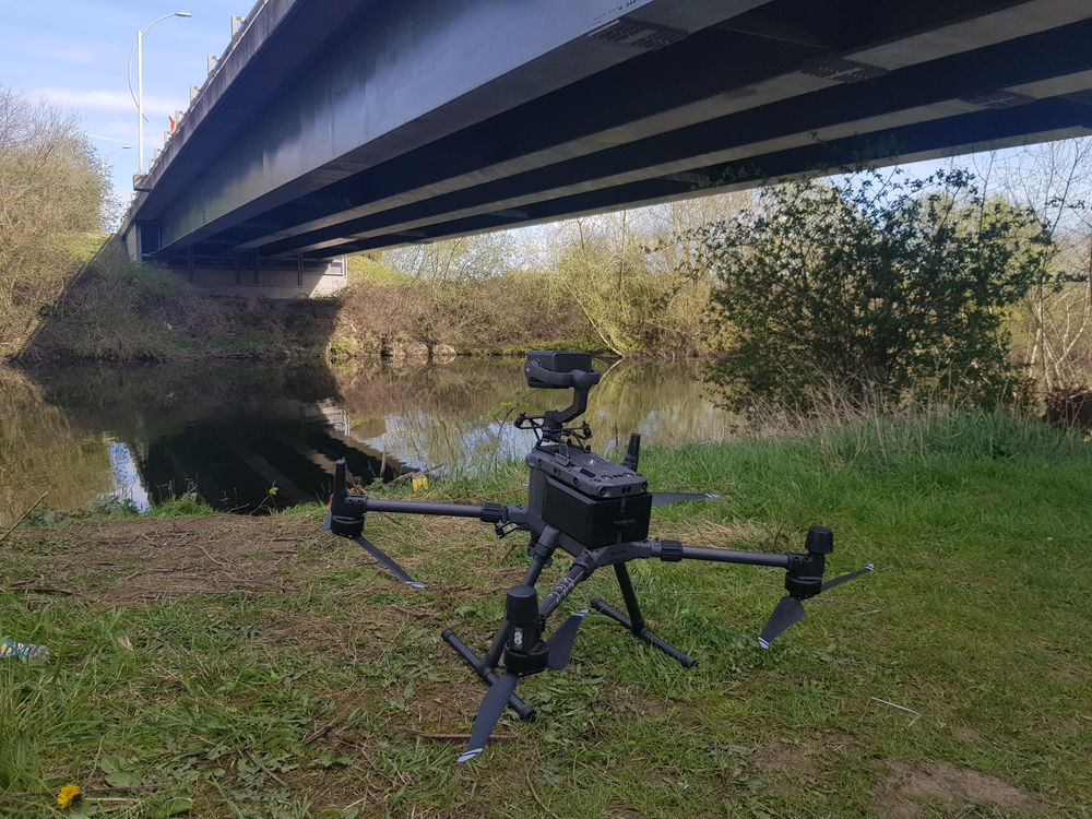 Detailed visual inspection of a bridge using drone technology