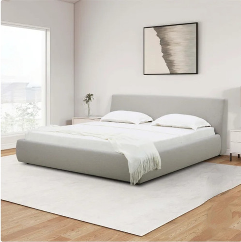 Aiden & Ivy Polyester Fabric Upholstered King Bed | Overstock Sale North