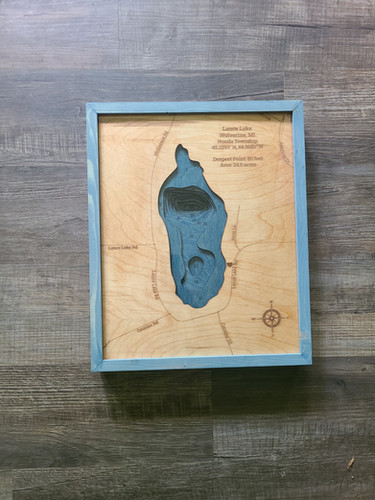 Lance Lake | 3d Wood Map