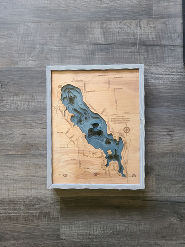Gull Lake, MI | 3d Wood Map
