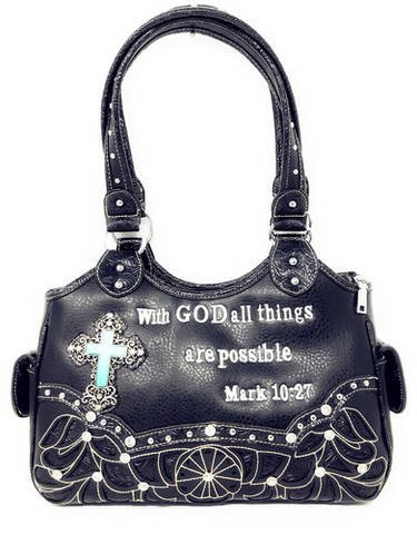 Rhinestone Conceal Carry Spiritual Cross Bible Verse Embroidery Laser ...