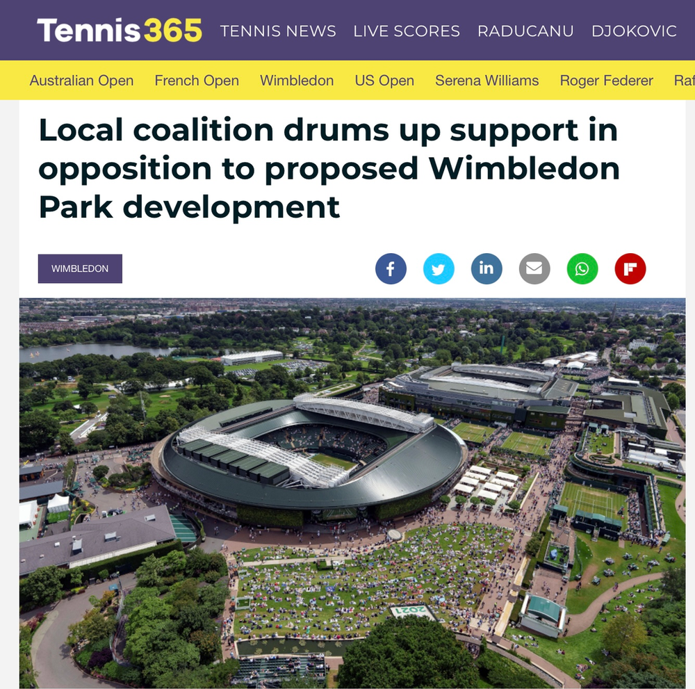 Tennis 365: Opposition to Proposed Wimbledon Park Development. 10 ...
