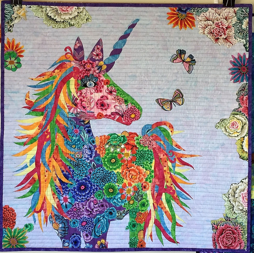 Fabric Unicorn Collage Kit with Laura Heine's Pattern Nola ...