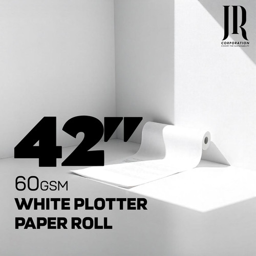 42″ 60 GSM White Wide Format Plotter Paper Roll – Large Format CAD ...