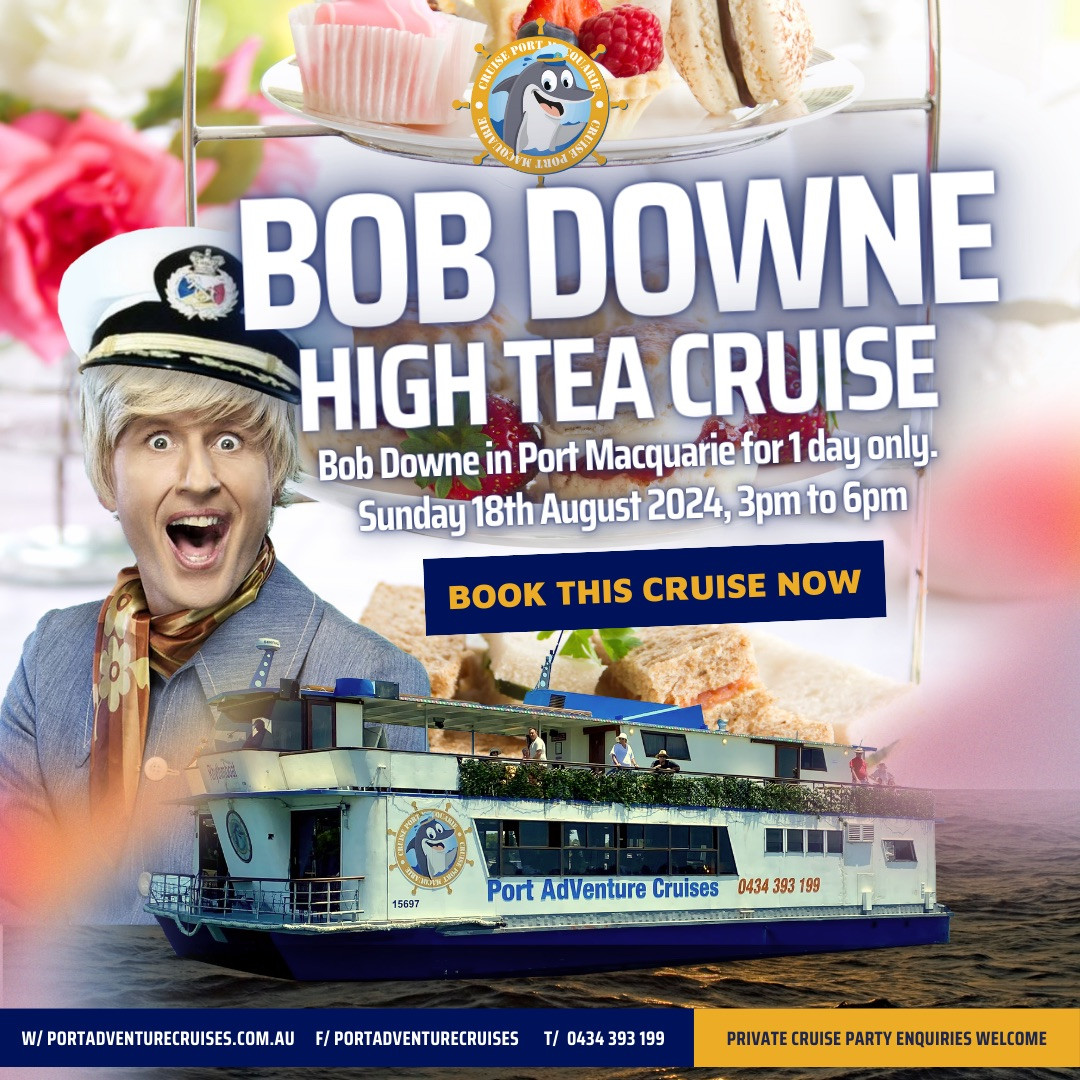 Bob Downe is back on the Rhythmboat for high tea and lots of laughter! | Port AdVenture Cruise