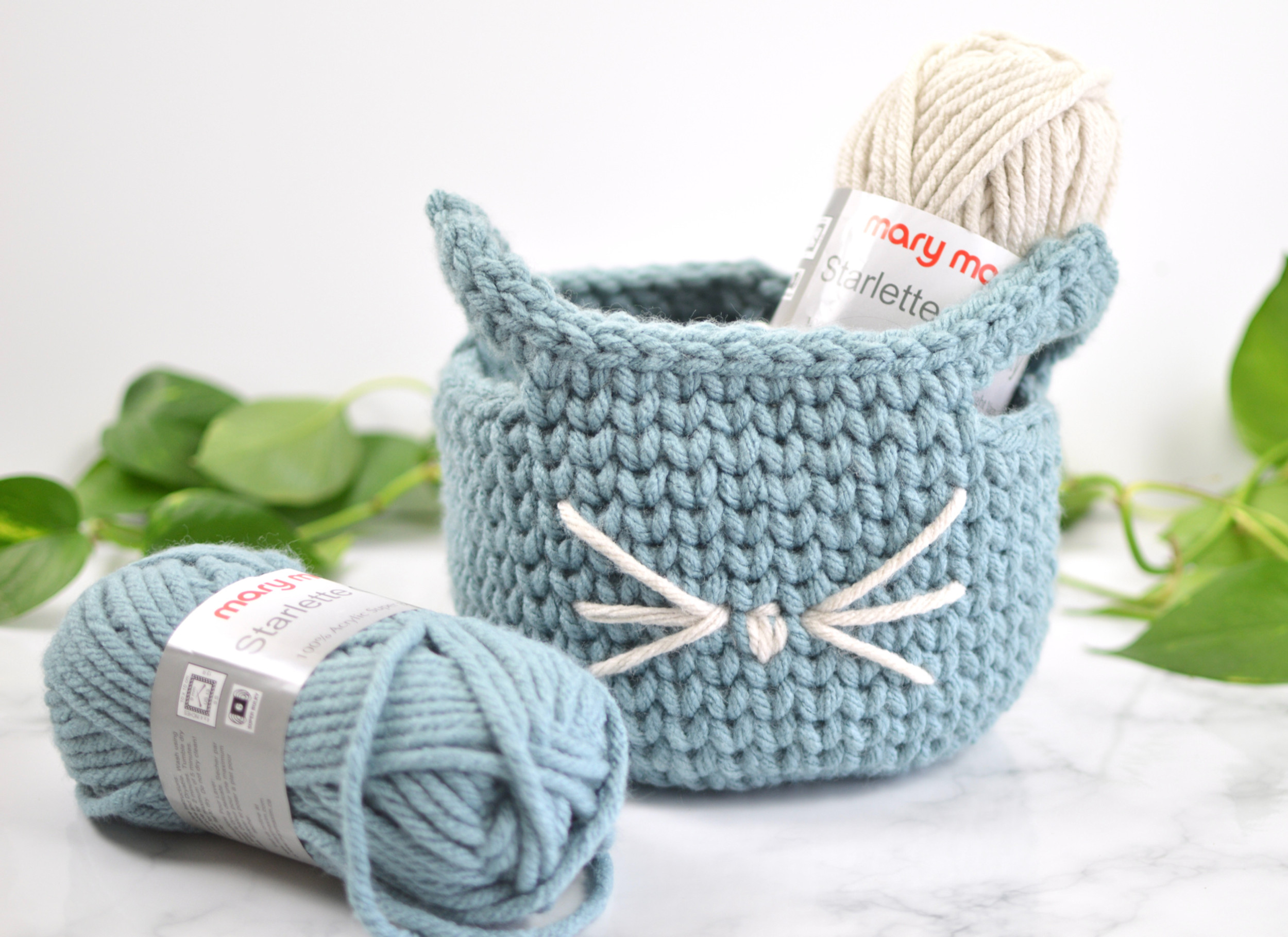 Purrfect Cat Crochet Basket - Free Pattern