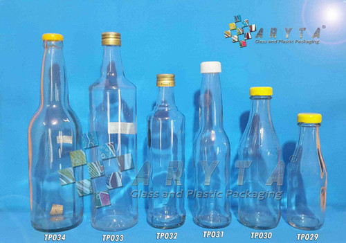 Botol kaca bening 340ml saos second tutup emas kaleng | aryta