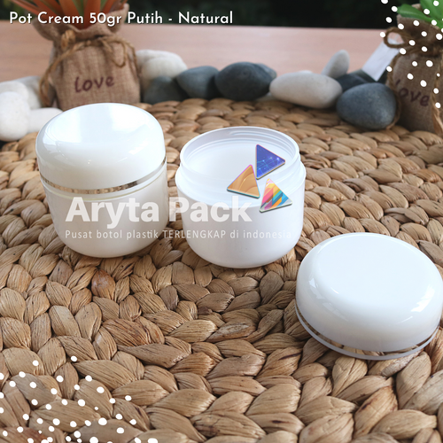 Pot cream 50 gram putih-natural | aryta