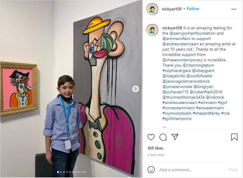 Ten-year-old artist Andres Valencia becomes Miami Art Week sensation