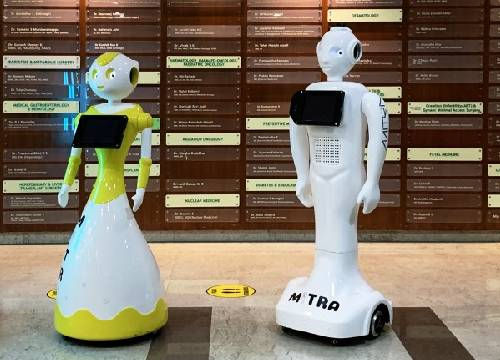 Mitra the robot helps COVID patients in India speak to loved ones