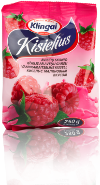 KLINGAI Raspberry-flavoured kissel 250g | Lietuvele