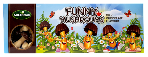 MILTONAS Cookies Milk Chocolate Flavored Funny Mushrooms 150g | Lietuvele