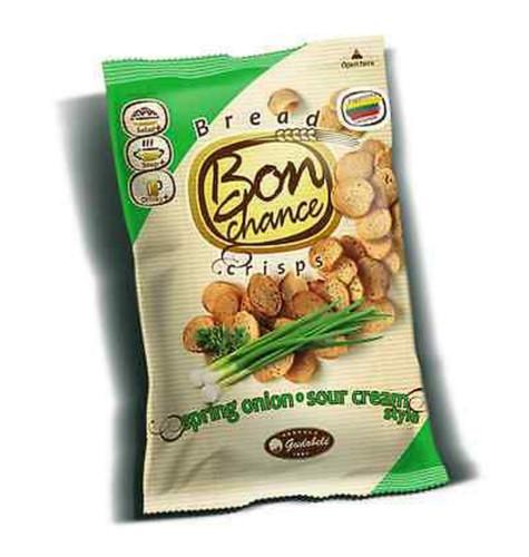 BON CHANCE bread crisps with sour cream and spring onions 120g | Lietuvele