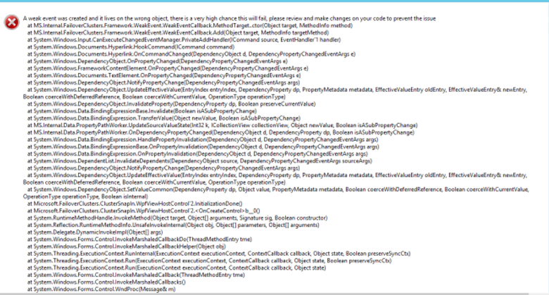 Windows Server 2012 Failover Cluster Mmc Failed A Weak Event
