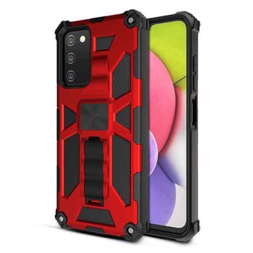 Samsung Galaxy A037U / Galaxy A03s - Red / Black Hybrid Case (w/ stand ...