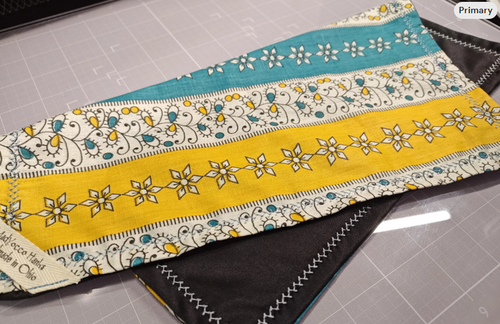 Vintage 60s Blue and Yellow Floral Hanky | Double Wide Edc
