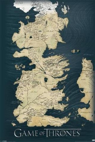 Game Of Thrones - Westeros & Essos Map | The Poster Guys