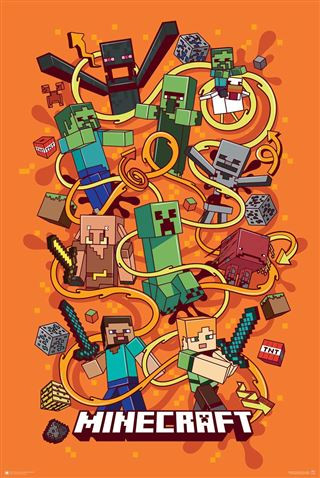 Minecraft - Orange Collage | The Poster Guys