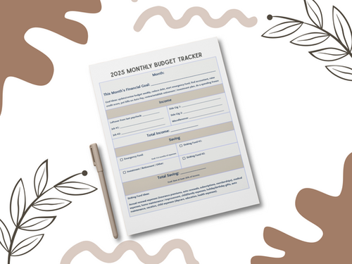 2025 Budget Sheet Monthly Planner Finance Digital Download | Just ...