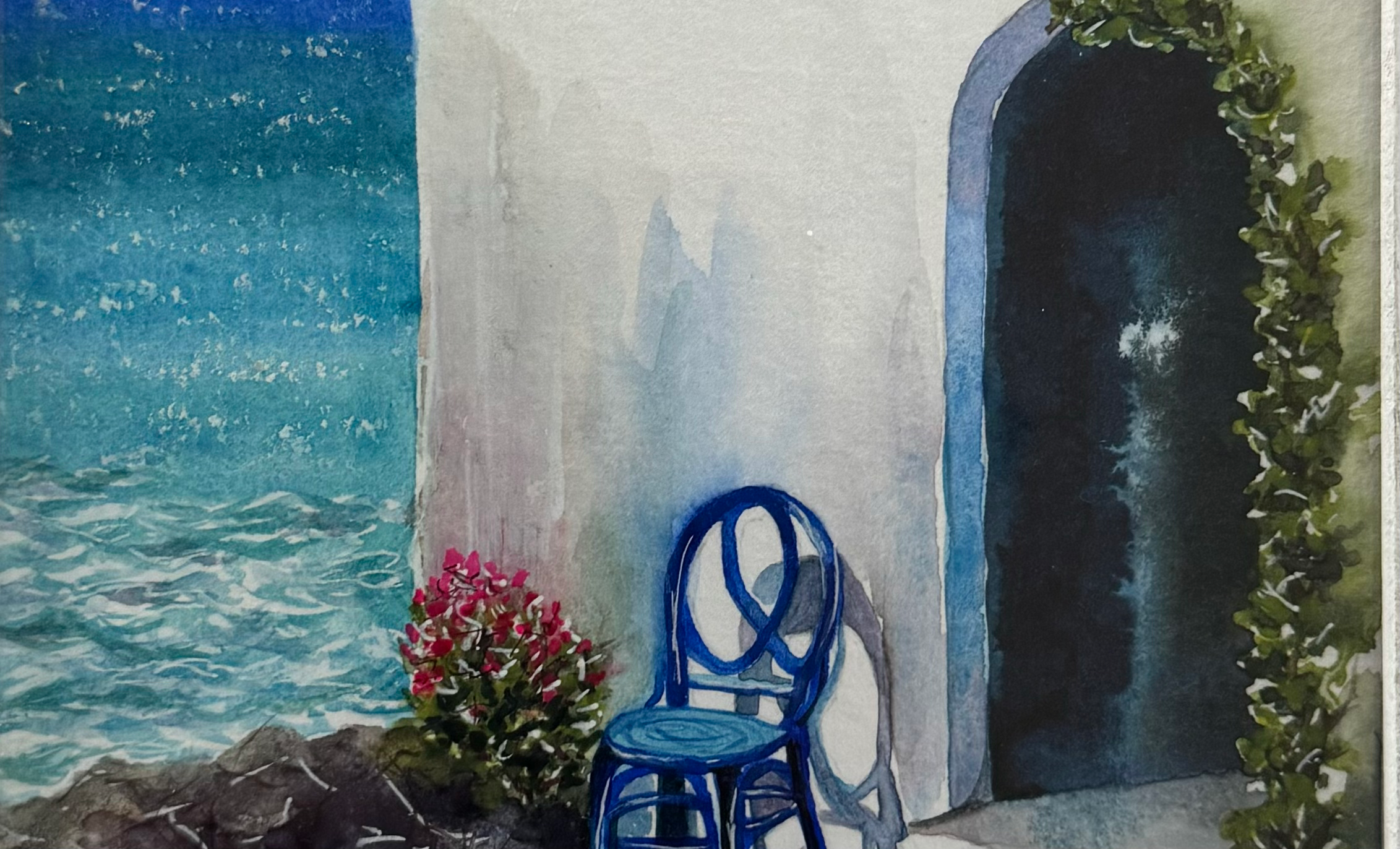 Seascape and hut | Sarah Stokes Artist