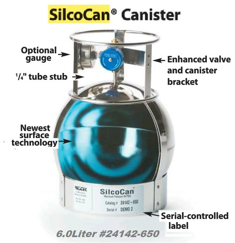 SilcoCan 6-Liter Air Sampling Canister | ct16